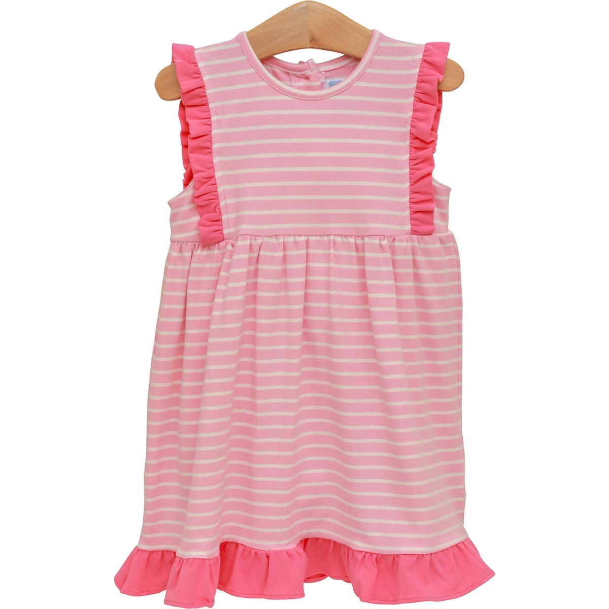 Josie Dress- Light Pink Stripe/Pink – Duck Duck Goose