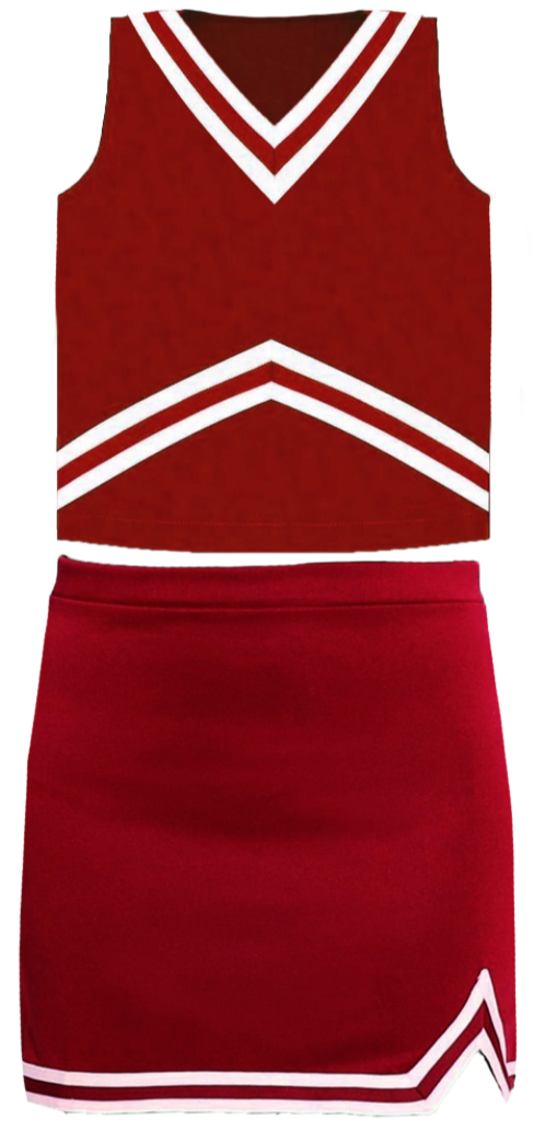 Shimmer Cheer Suit - Maroon – Duck Duck Goose