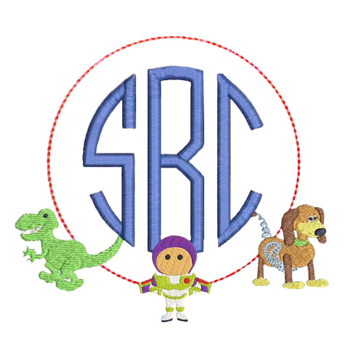Toy Story Circle Monogram - Slinky Dog – Duck Duck Goose