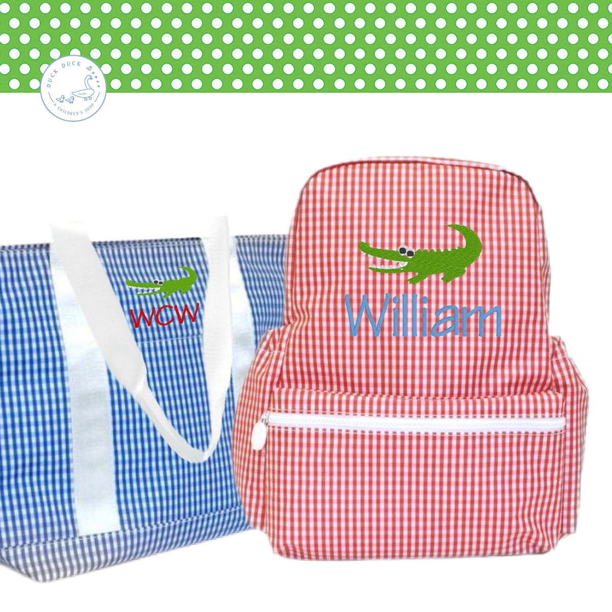 Snappy Alligator Monogram – Duck Duck Goose
