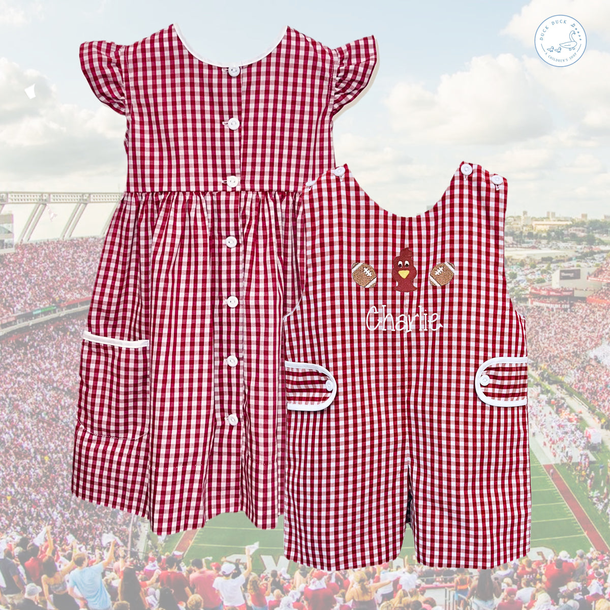 Gamecock Face Monogram – Duck Duck Goose